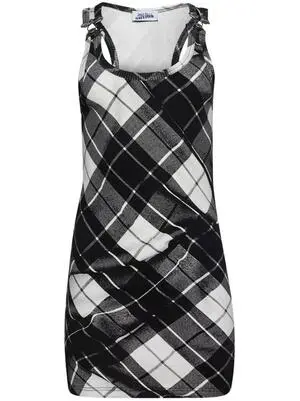 JEAN PAUL GAULTIER Strapped Tartan Dress - Black