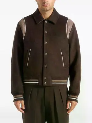 Manière De Voir Contrast Wool Varsity Jacket