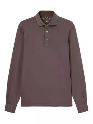 Fedeli Buttoned Long-sleeve Polo Shirt