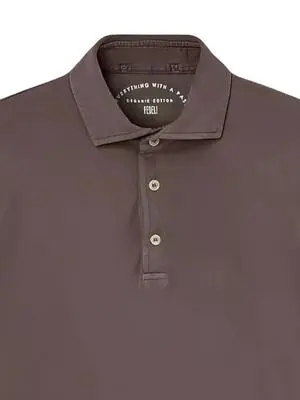 Fedeli Buttoned Long-sleeve Polo Shirt