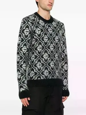 Casablanca Monogram Sweater - Black