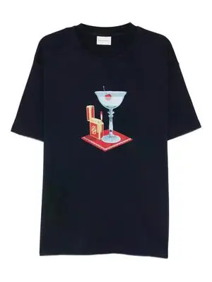 Drole De Monsieur Cocktail Graphic-print T-shirt - Blue