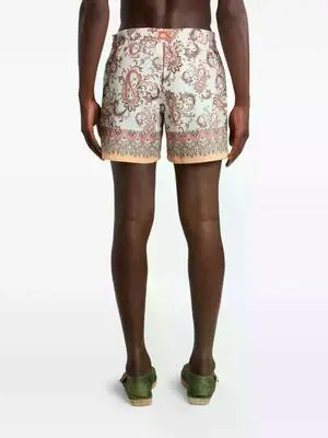 Etro Paisley Print Swim Shorts - Neutrals