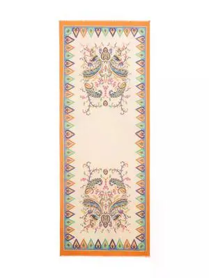 Etro Floral Paisley Jacquard Scarf - Neutrals