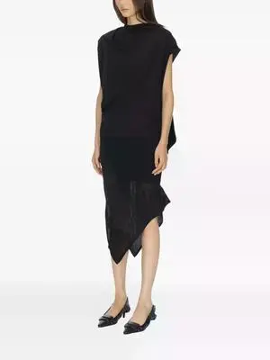 THE GARMENT Scarf Detail Top - Black