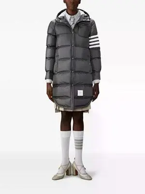 Thom Browne Ripstop 4-bar Parka - Grey