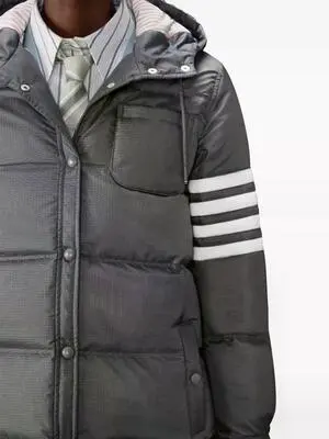 Thom Browne Ripstop 4-bar Parka - Grey