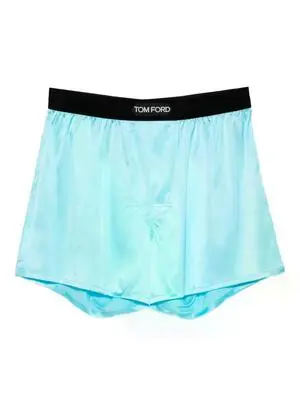 TOM FORD Logo-waistband Boxers - Blue