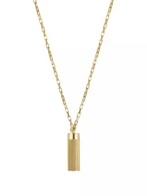 IVI Ribbed Pendant Necklace - Gold