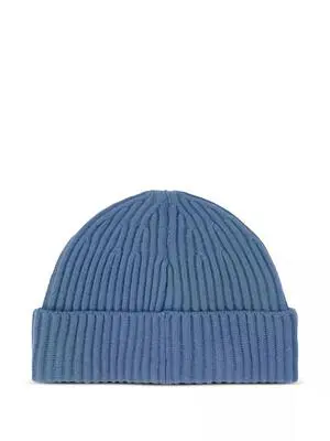 Stone Island Logo-patch Beanie - Blue