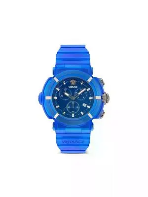Versace Vertime 45mm Chronograph Watch - Blue