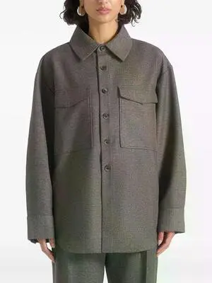 Manière De Voir Maniere De Voir Oversized Tailored Shirt With Pockets - Grey