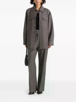 Manière De Voir Maniere De Voir Oversized Tailored Shirt With Pockets - Grey