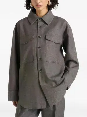 Manière De Voir Maniere De Voir Oversized Tailored Shirt With Pockets - Grey