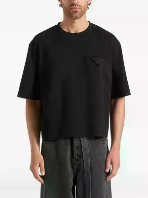 Manière De Voir Leon Boxy Cropped T-shirt - Black