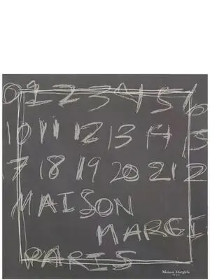 MAISON MARGIELA Numbers-print Neckerchief