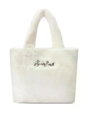 MC2 SAINT BARTH Faux Fur Tote Bag - White