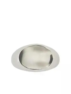 JIL SANDER Polished Signet Ring - Silver