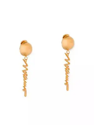 Moschino Logo-lettering Drop Earrings