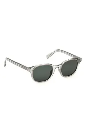 Zegna 50mm Round Frame Sunglasses - Transp Light Green/green