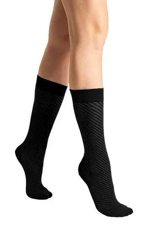 Wolford Dot Virgin Wool-blend Crew Socks - Black