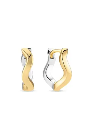 SIF JAKOBS JEWELLERY Ellera Waves Pianura Earrings - Sterling Silver/gold Plated