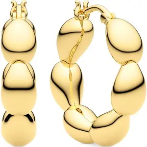 SIF JAKOBS JEWELLERY Goccia Cerchietto Hoop Earrings - 18k Gold Plated