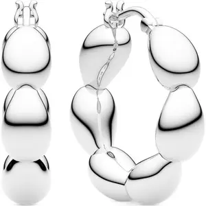 SIF JAKOBS JEWELLERY Goccia Cerchietto Hoop Earrings - 925 Sterling Silver