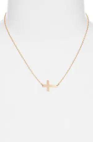 NASHELLE Cross Pendant Necklace - Gold Fill