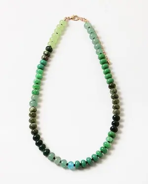 ERIN MCDERMOTT JEWELRY Secret Garden Beaded Necklace - Green