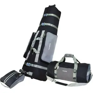 SAMSONITE Golf Deluxe 3 Piece Travel Set - Silver/black