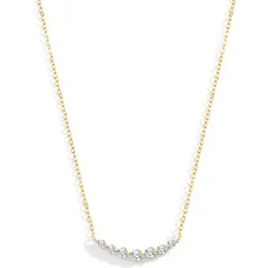 MINT & LILY Classic Arc Cubic Zirconia Necklace - 18k Gold Over Sterling Silver