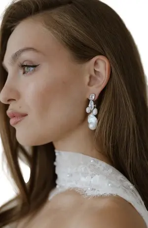 UNTAMED PETALS Astoria Pearl Drop Earrings
