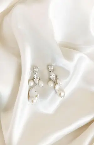 UNTAMED PETALS Astoria Pearl Drop Earrings