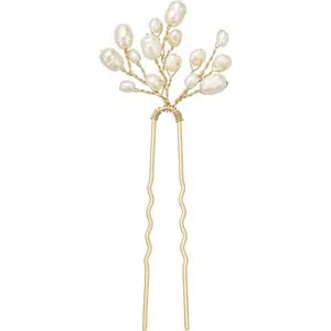 UNTAMED PETALS Parker Pearl Hair Pin - Gold