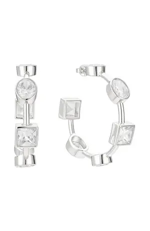 UNTAMED PETALS Ravenna Hoop Earrings - Silver