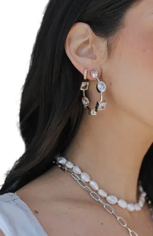 UNTAMED PETALS Ravenna Hoop Earrings - Silver