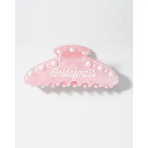 UNTAMED PETALS Bridesmaid Pearl Claw Clip - Pink