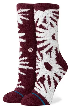 Stance Daisies Cozy Crew Socks - Fig