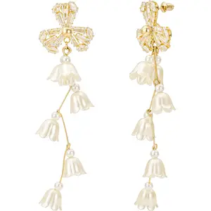 UNTAMED PETALS Soiree Crystal Drop Earrings - Gold