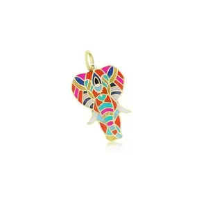 THE LOVERY FINE JEWELRY Enamel Elephant Charm - Multicolored Enamel