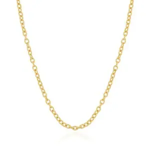 THE LOVERY FINE JEWELRY 14k Textured Link Chain Necklace - Yellow Gold