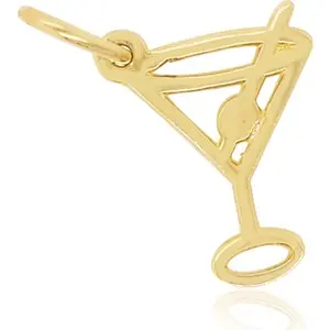 THE LOVERY FINE JEWELRY Mini Martini Glass Charm - Yellow Gold