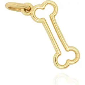 THE LOVERY FINE JEWELRY Mini Gold Bone Charm - Yellow Gold