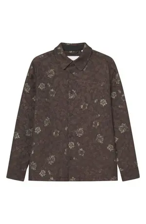 LES DEUX Kaleb Jacquard Overshirt - Monks Robe