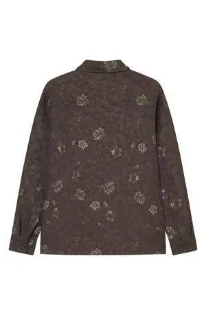 LES DEUX Kaleb Jacquard Overshirt - Monks Robe