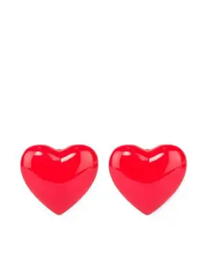 Moschino Heart-motif Clip-on Earrings - Red