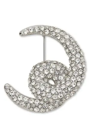 Lele Sadoughi Loop De Loop Pavé Brooch - Crystal