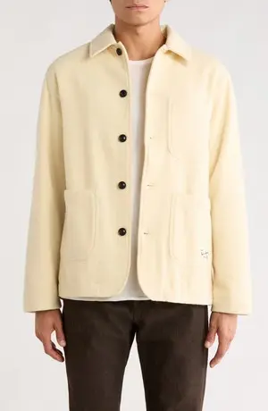 MERZ B. SCHWANEN Burel Wool Shirt Jacket - Nature