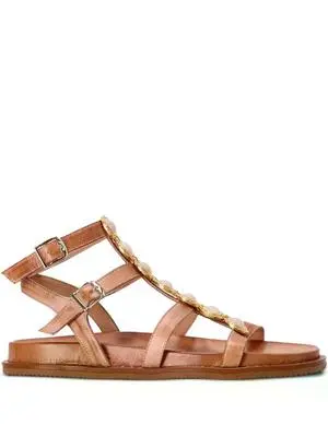 Kotris Gold Tone Sandals For Women